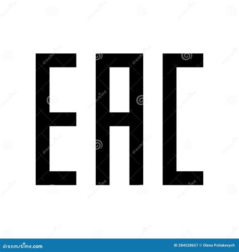 Eac Sign Eurasian Conformity Mark Symbol Vector Illustration Eps 10