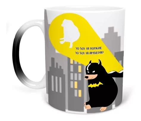 Taza Mágica Sublimada 315 Ml Cheems Meme Batman Café Té