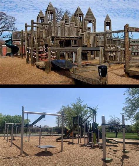 Rundown Old School Playgrounds Vs Modern Playgrounds… Facebook