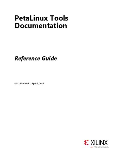 Ug1144 Petalinux Tools Reference Guide Pdf Installation Computer