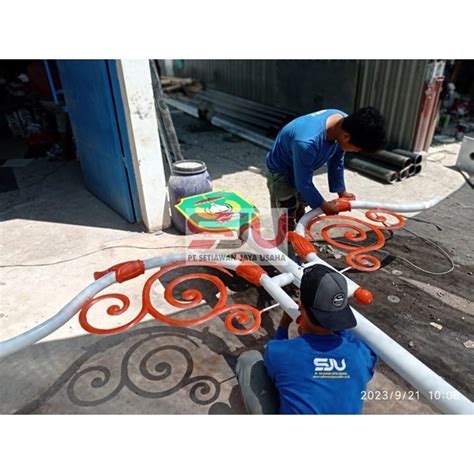 Jual Tiang Lampu PJU Dekoratif T 8M Oleh PT Setiawan Jaya Usaha