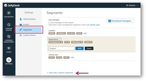 How Do I Create And Manage User Segments In JollyDeck