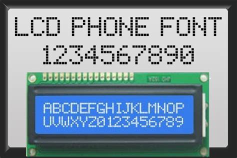 Lcd Phone Font Grafito Design FontSpace