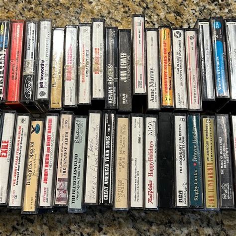Vintage 50 Cassette Tape Lot Bulk For Art Crafts Decor Used Decoration