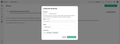 No Api Keys Are Generated In My Projects Bugs Openai Developer