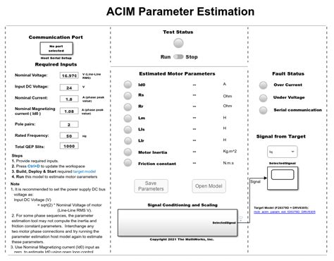 Estimate Induction Motor Parameters Using Recommended Hardware Matlab