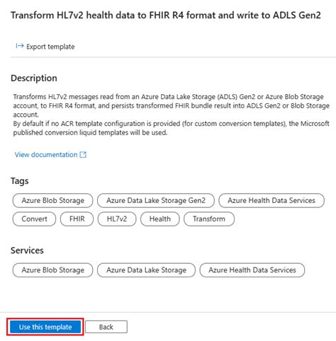 Transform HL7v2 Data To FHIR R4 With Convert Data In The FHIR Service