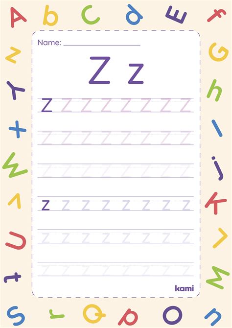 Handwriting Alphabet Zz For Teachers Perfect For Grades 1st K Pre