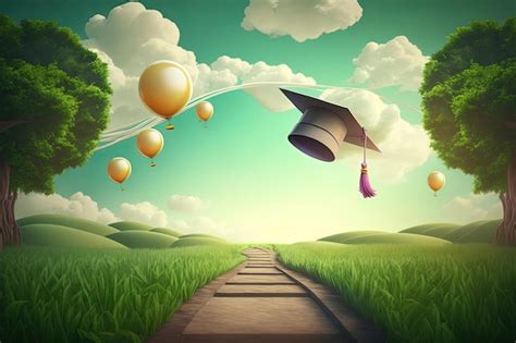 Multicolored Graduation Celebration Background Illustration Ai