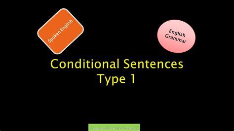 Conditional Sentence Type I Probable Condition Conditional Sentences In English Youtube