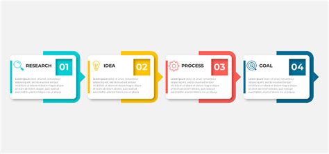 타임라인 인포그래픽 디자인 요소 및 번호 옵션 4 단계로 비즈니스 개념 워크플로 레이아웃 다이어그램 연례 보고서 웹 디자인에