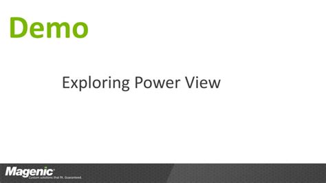 Exploring Visualizing And Presenting Data With Power View Ppt