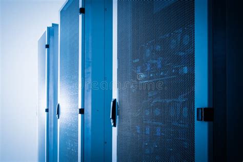 Server Room With Racks In Internet Data Center Stock Image Image Of