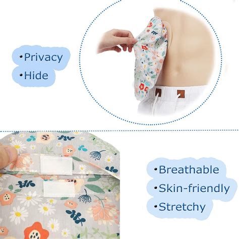 Stretchy Ostomy Support Garment 4 Pcs Set With Round Opening For