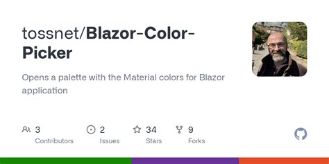 Issues Tossnet Blazor Color Picker GitHub