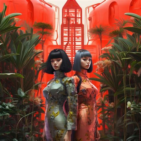 Premium Ai Image Eyes Of The Future Hyperrealistic Portraits Of Two