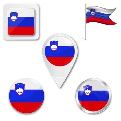 Premium Vector Set Icons National Flag Of Slovenia