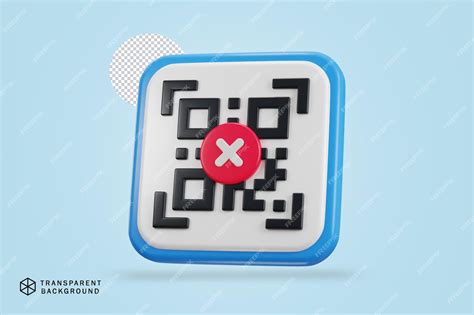 Premium Psd Qr Code Scanning Payment Error Qr Code 3d Icon