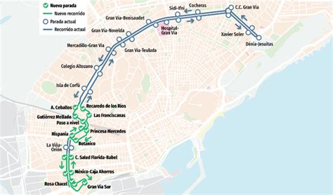 Modificación de Recorrido y Horario Vectalia Movilidad Alicante