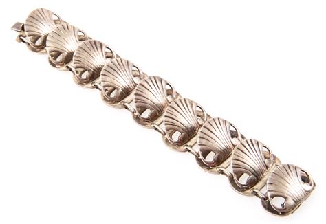 Lot Detail Sterling Silver Chunky Shell Bracelet