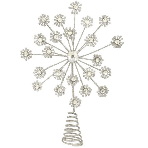 Snowflake 12 Inch Silver Tree Topper