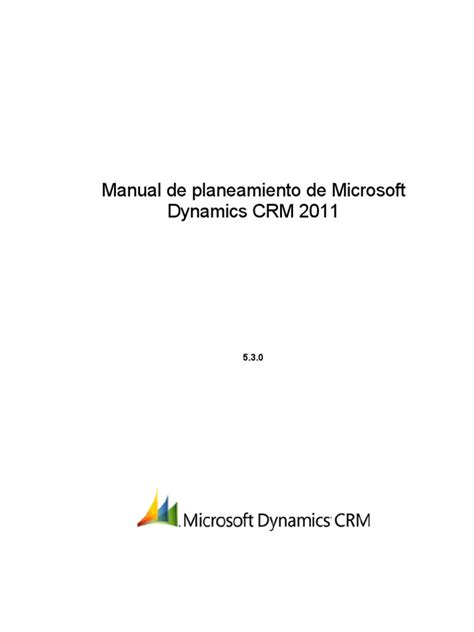Manual De To De Microsoft Dynamics Crm 2011 Pdf Microsoft Servidor Sql De Microsoft