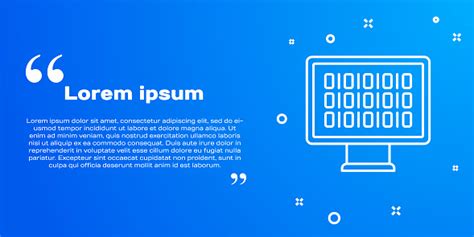 흰색 선 파란색 배경에 분리된 이진 코드 아이콘입니다 벡터 0에 대한 스톡 벡터 아트 및 기타 이미지 0 1 가상현실 Istock