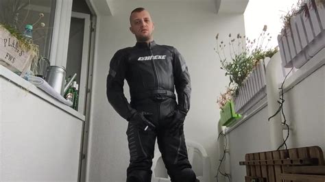 Leather Biker Smoking