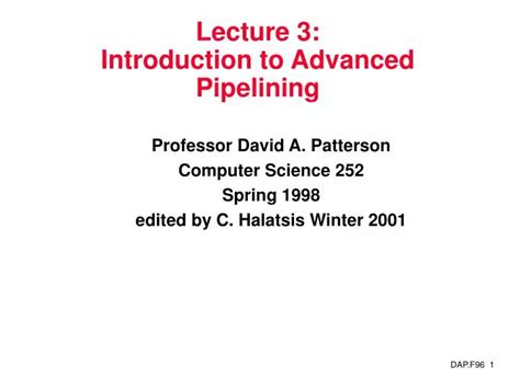 ppt lecture 3 introduction to advanced pipelining powerpoint