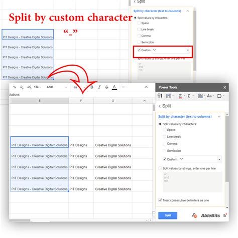 How To Split Cells In Google Sheets Steps PIT Designs
