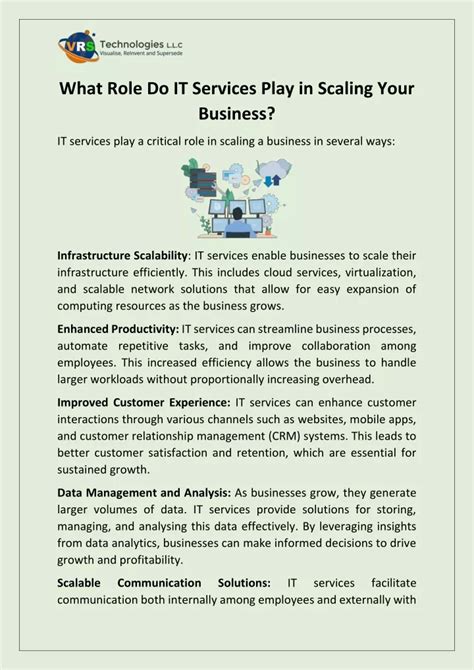 Ppt What Role Do It Services Play In Scaling Your Business
