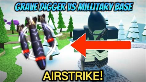 Military Base Airstrike Vs Grave Digger Tower Defense Simulator