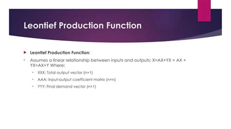 Input Output Analysis Mathematical Economicspptx