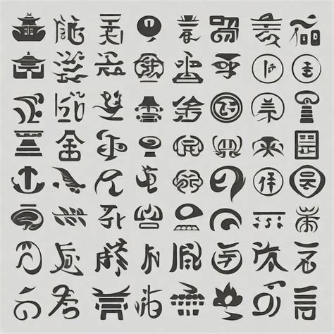 Premium Ai Image Exploring Tradition Hieroglyphic Icon Set