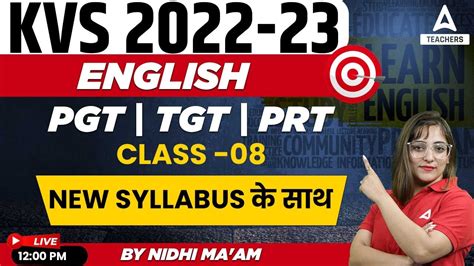 KVS Preparation KVS TGT PRT PGT English Classes English By Nidhi YouTube