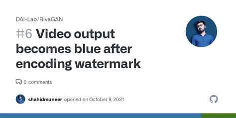 Video Output Becomes Blue After Encoding Watermark Issue Dai Lab