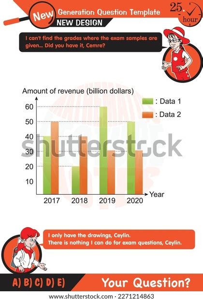 Mathematics Graph Questions Column Circle Line Stock Vector Royalty