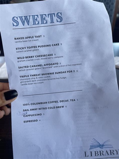 Library Café Menu Updated For 2025