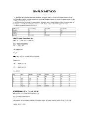 SIMPLEX METHOD Docx SIMPLEX METHOD A Tailor Has The Following