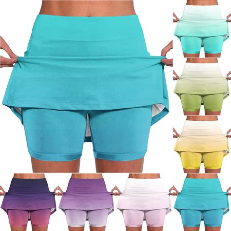 Aboser Womens Skorts Mid Rise Tennis Golf Skort Shorts Plus Size Knee