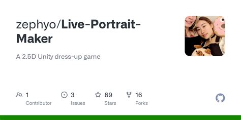 Github Zephyo Live Portrait Maker A D Unity Dress Up Game