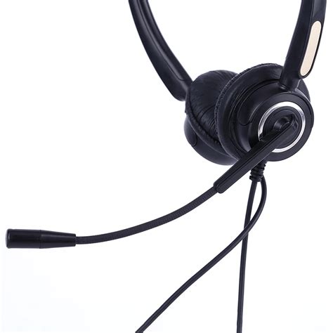 Noise Cancelling Binaural Call Center Headset Telephone Headset With Plt Qd For Call Center Or