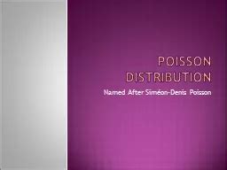 PPT Poisson Distribution PowerPoint Presentation