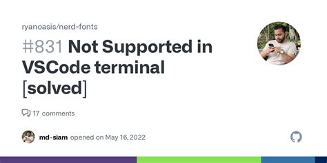 not supported in vscode terminal [solved] · issue 831 · ryanoasis nerd