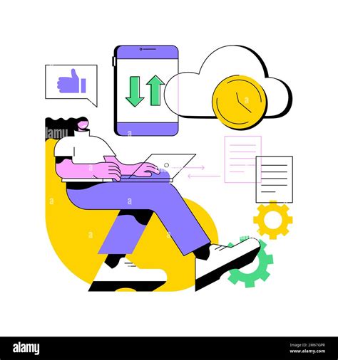 Automatic Backup Abstract Concept Vector Illustration Data Recovery Service Automatic Document