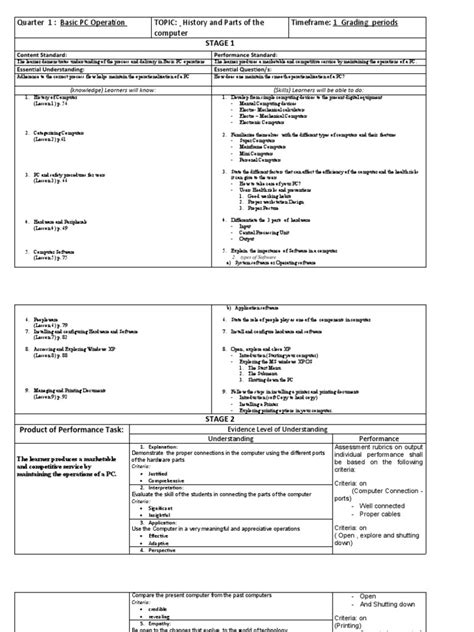 History Of Computer Quarter1 Pdf