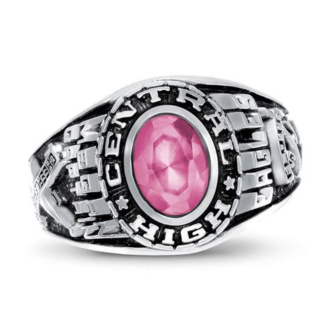 Ladies Oval Birthstone High School Class Ring By Artcarved 1 Stone