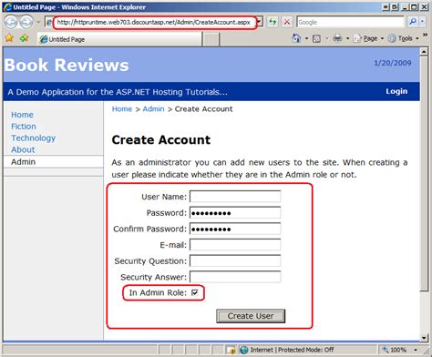 Users And Roles On The Production Website Vb Microsoft Learn