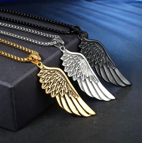 Stainless Steel Angel Wings Necklace Trini Necessities And Co