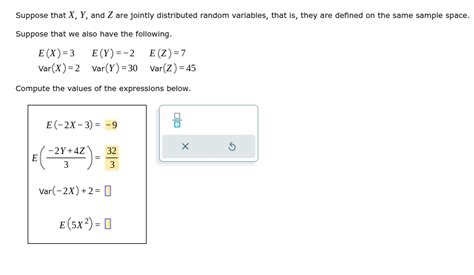 Solved Suppose That X Y And Z Are Jointly Distributed Chegg